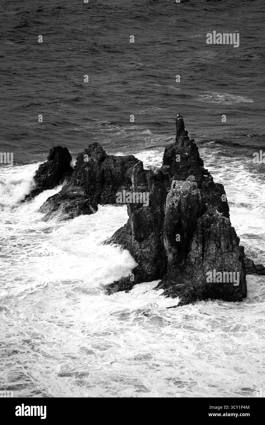 Beautiful view waves under Black and White Stock Photos & Images - Alamy