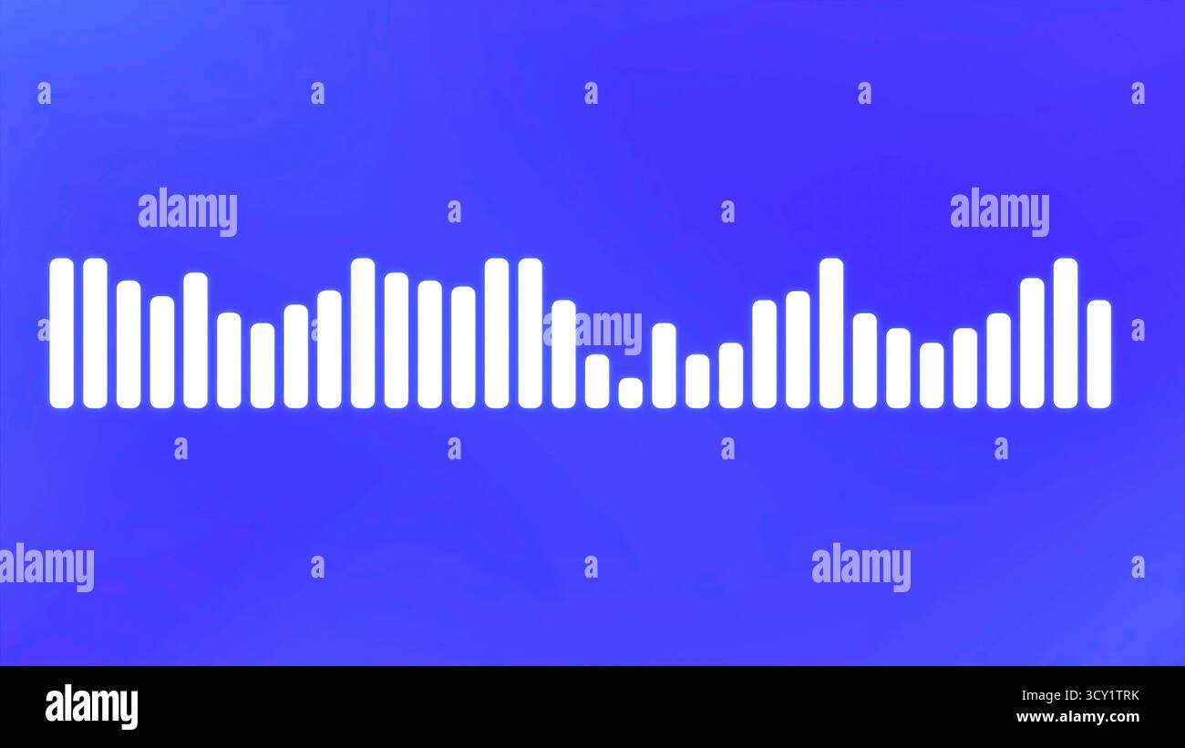 Blue sound wave equalizer bars hi-res stock photography and images - Alamy