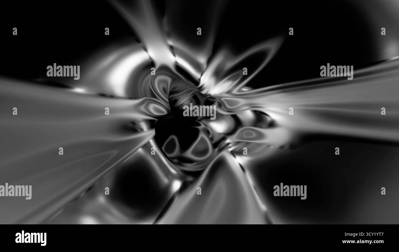 Abstract flowing liquid metal texture dark background Stock Photo - Alamy