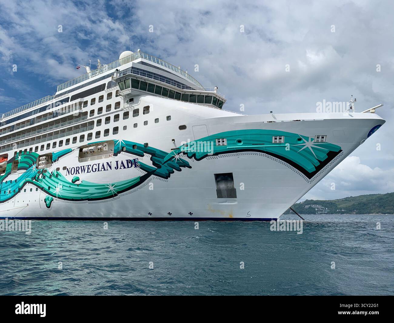 Norwegian Jade cruise ship anchored in Phuket, Thailand, Norwegian ...