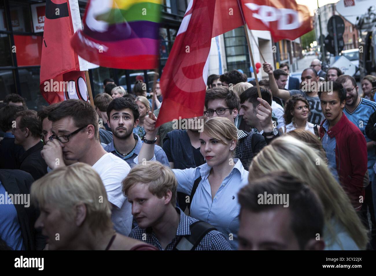 DEU Germany Germany Berlin election party in the SPD district office ...