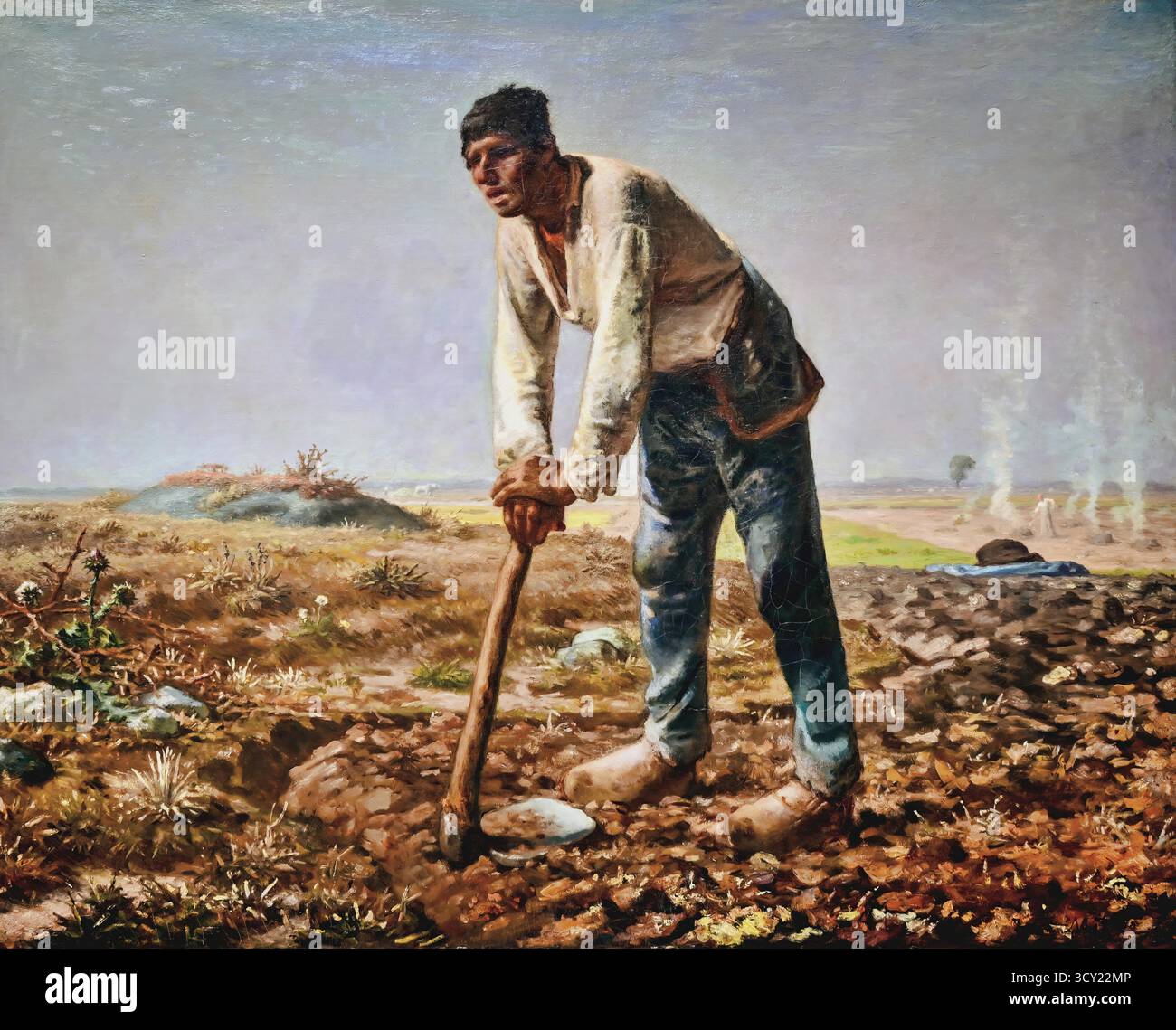Jean-Francois Millet - Man with a Hoe, 1862 Stock Vector Image & Art ...