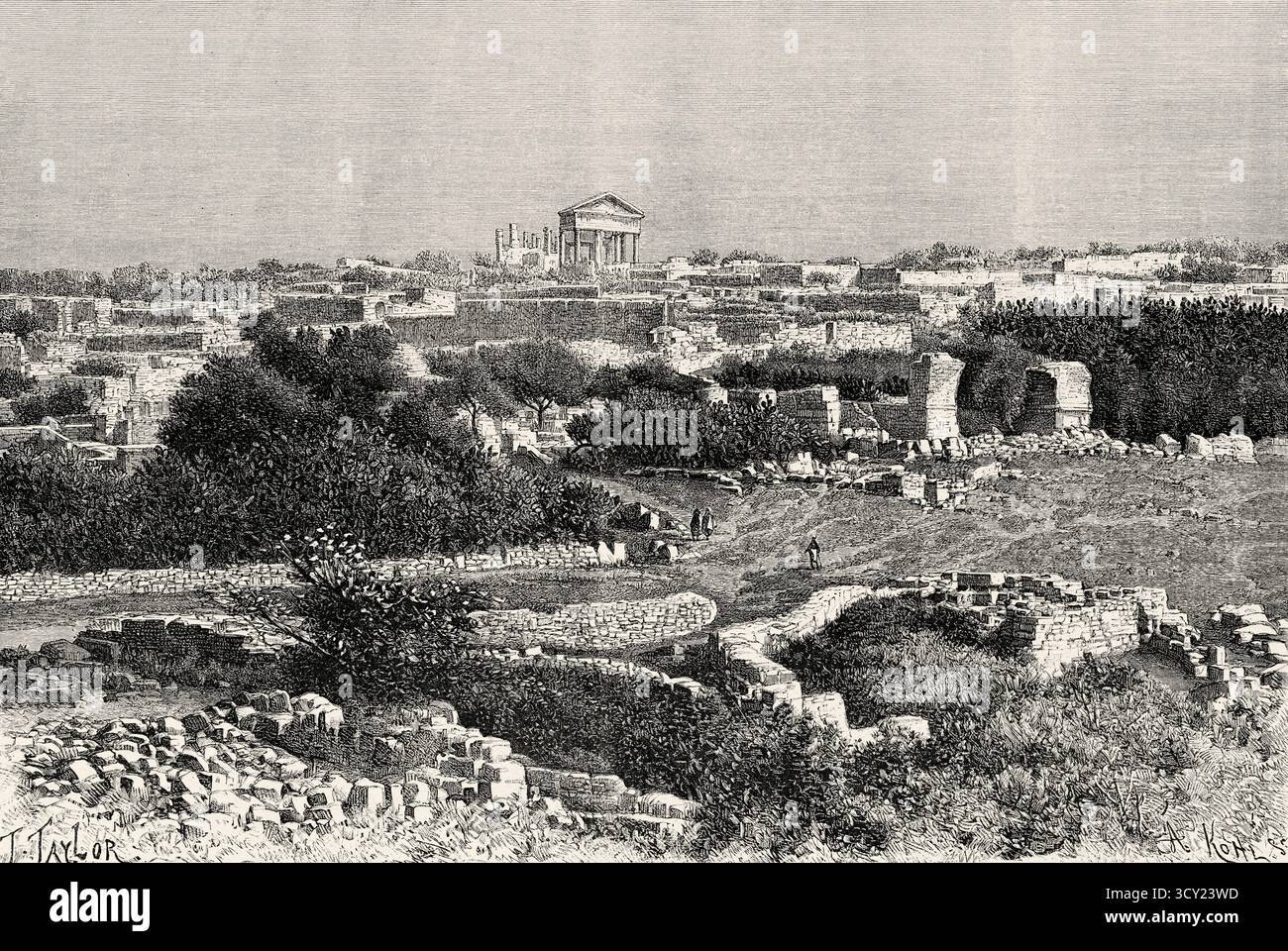 Dougga ruins. Berber, Punic and Roman settlement near Téboursouk ...