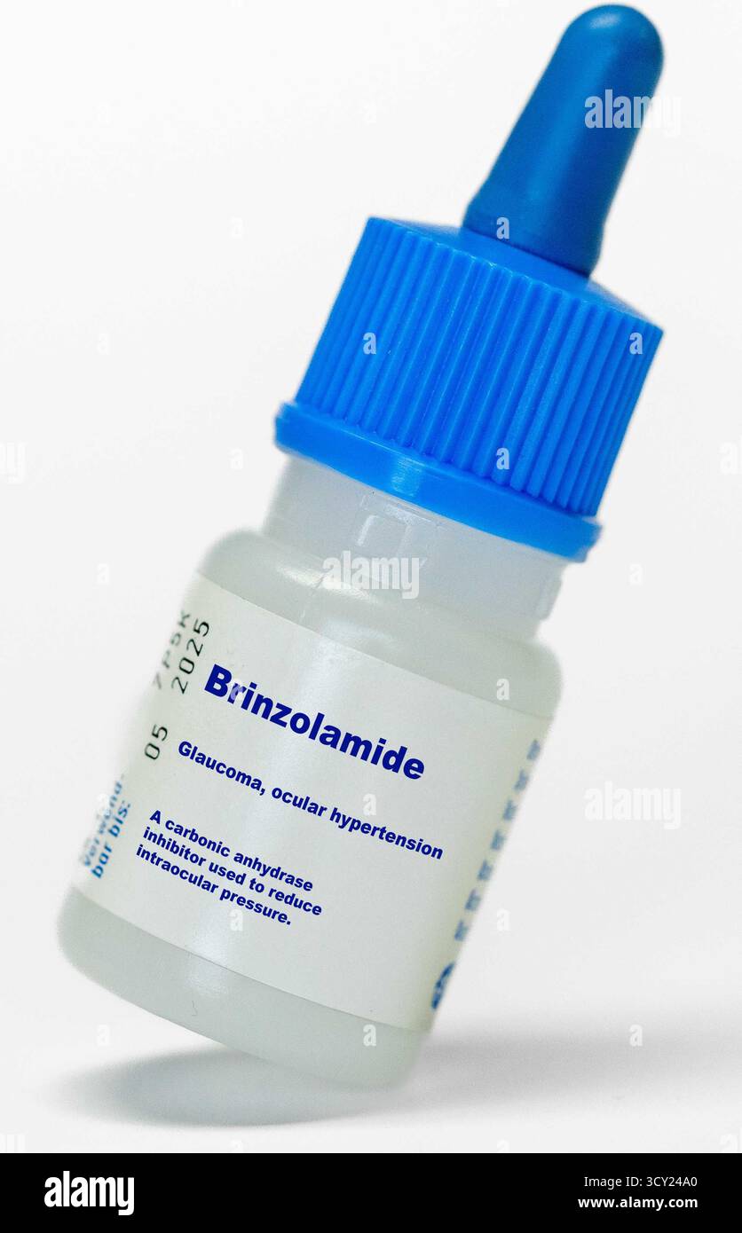 Brinzolamide Glaucoma, ocular hypertension medical drops in a plastic ...