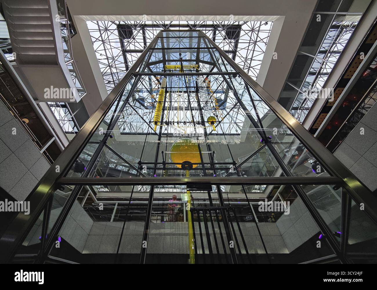 Europa-Center, thirteen meter high water clock with the title Clock of ...