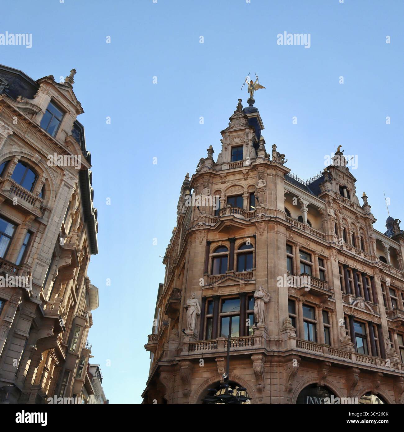 Ornate building facade showing historical architecture with classical ...