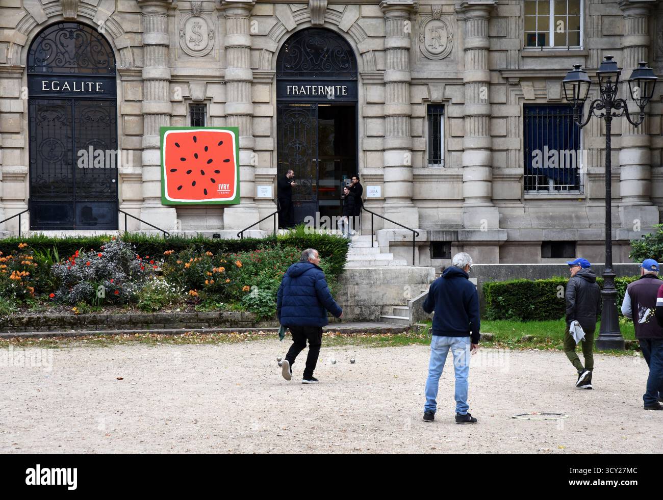 Ivry Sur Seine, France. 16th Oct, 2025. The watermelon design placed in ...