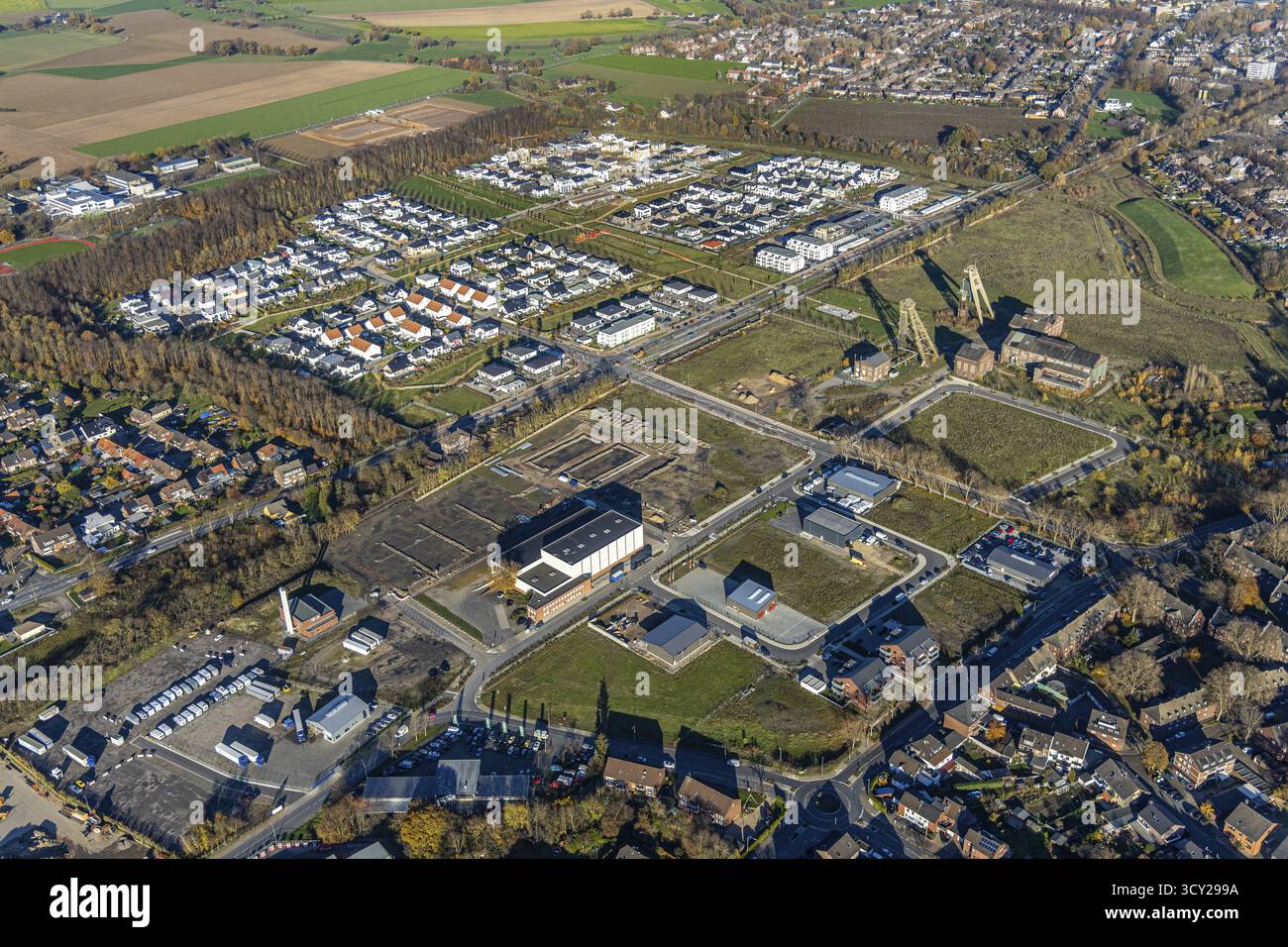 Aerial view, former Niederberg colliery, Dicksche Heide development ...