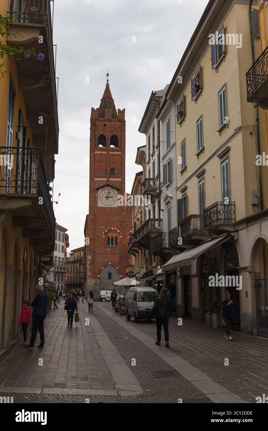 Monza, Italy - May, 22, 2024: Street view of Monza Cathedral, a ...