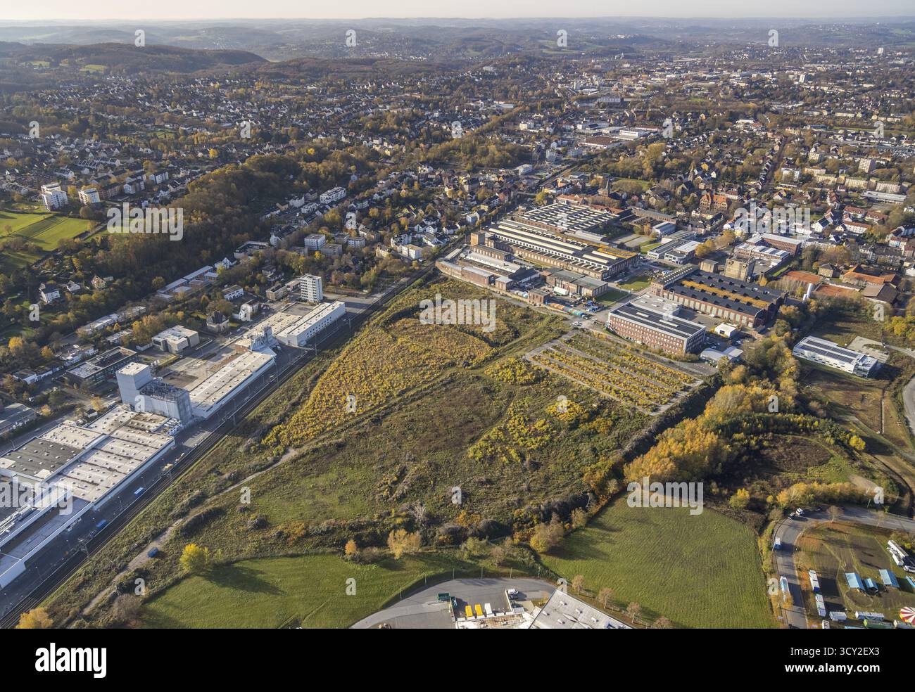 Aerial view, Stockumer Strasse industrial estate, Ruhrpumpen, former ...