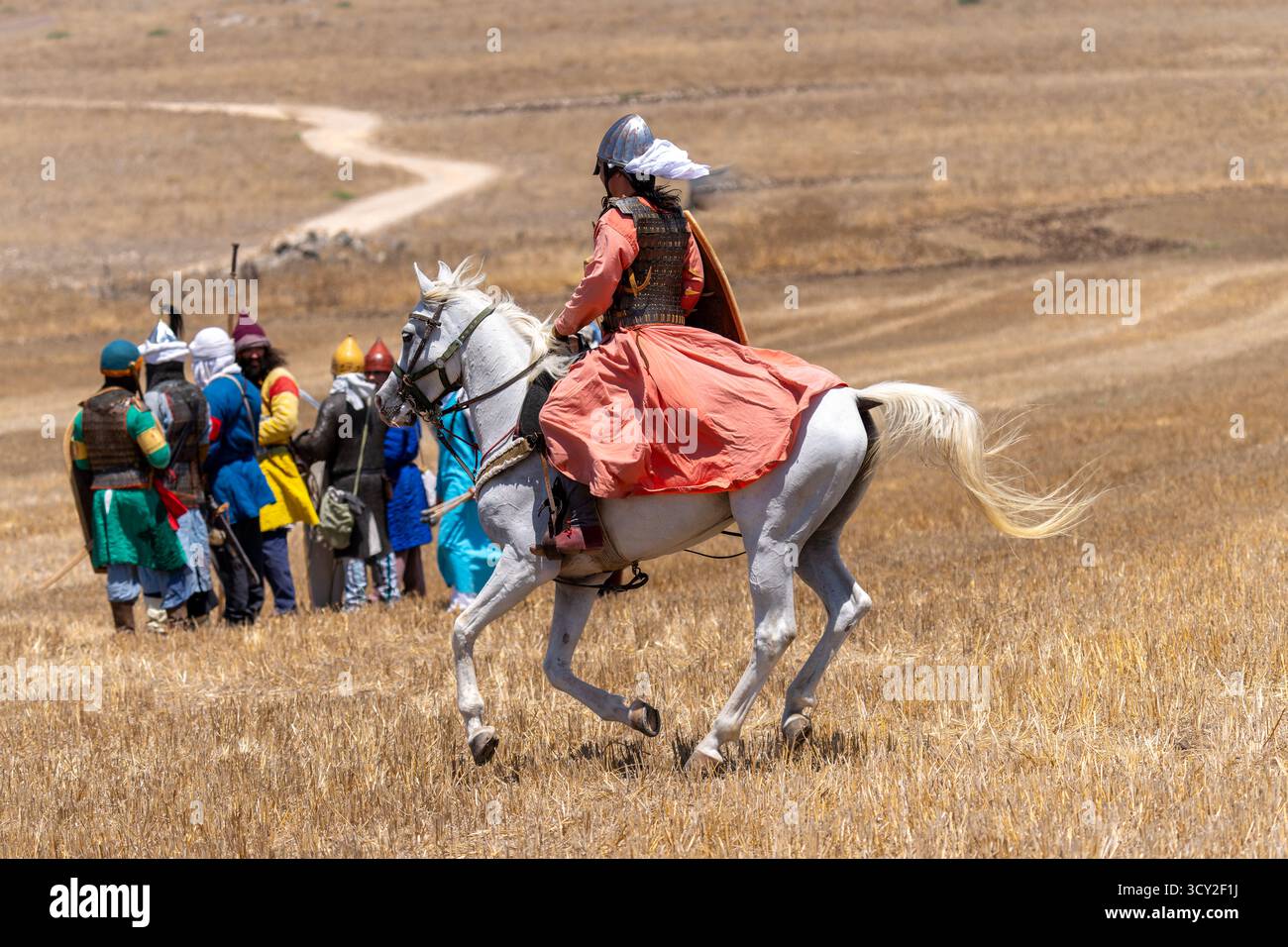 Reenactment of the 1187 Battle of Hattin. The Battle of Hattin took ...