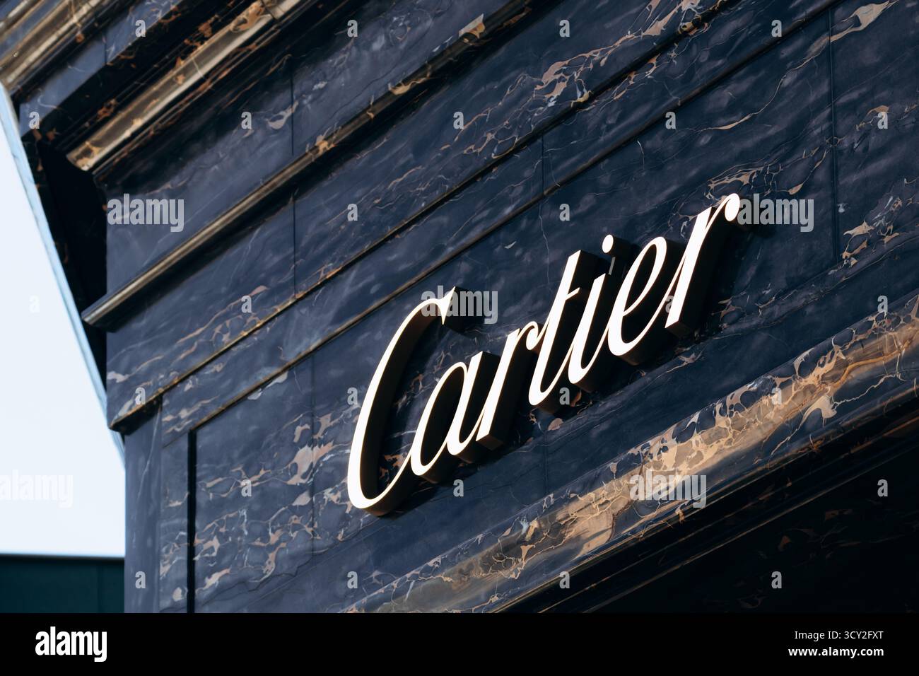 Monte Carlo, Monaco - June 28, 2025: Detail of the Cartier boutique ...