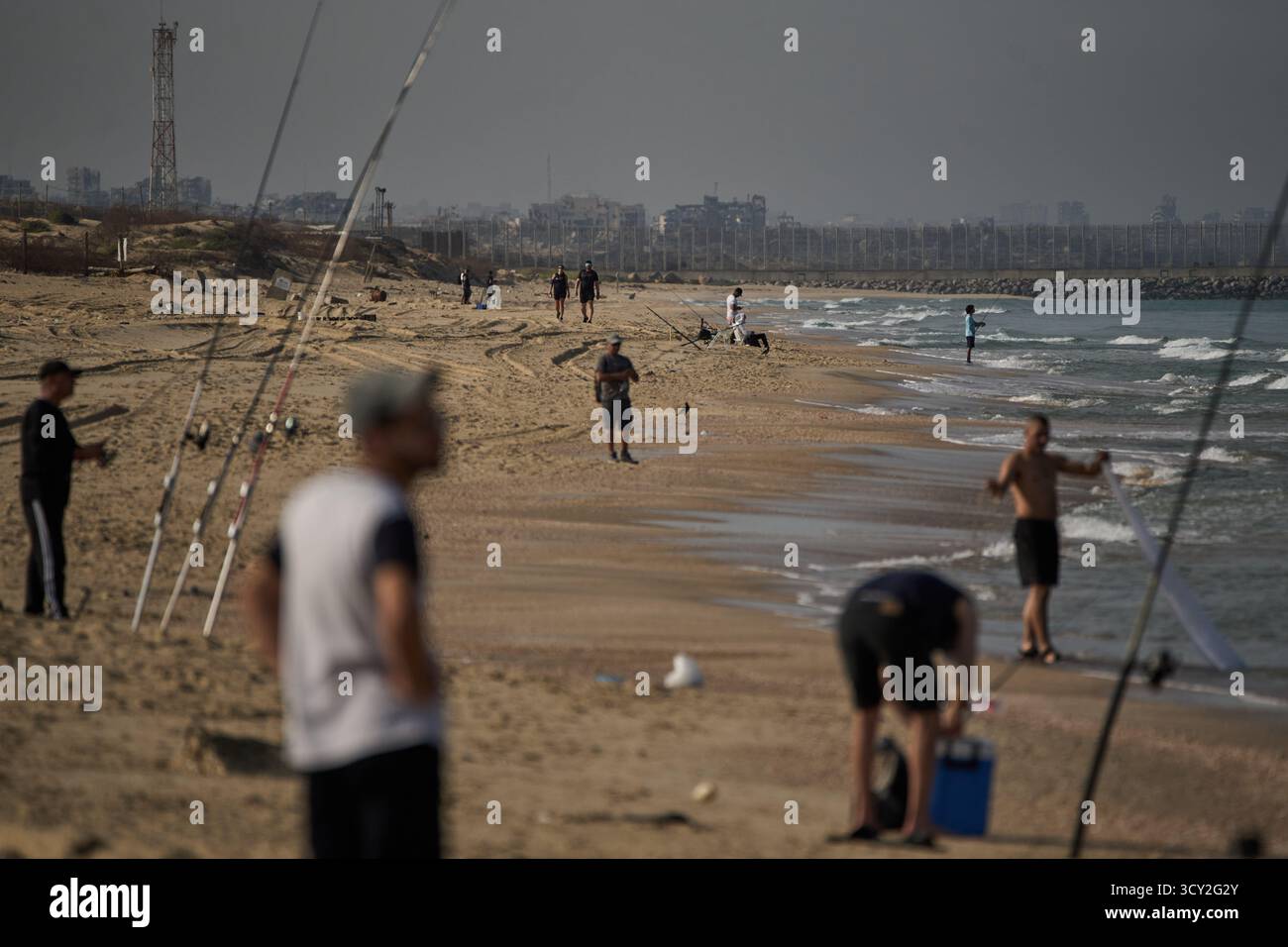 Backdropped by buildings destroyed during Israeli ground and air ...
