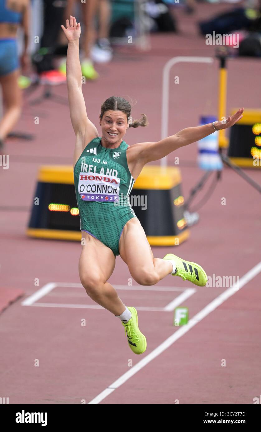 Kate O'Connor of Ireland competing in the Heptathlon long jump at the ...