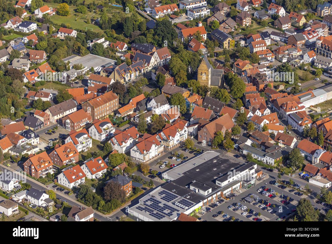 Aerial view, town centre, St. Johannis Kirche, Virtual Museum of the ...