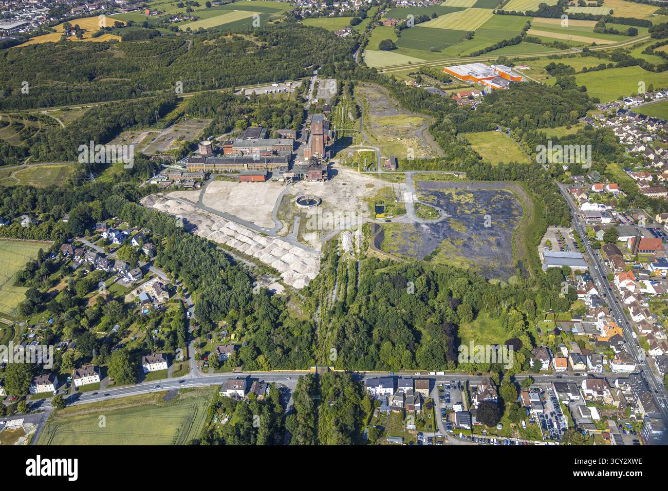Aerial view, Heinrich-Robert colliery, creative centre, former ...