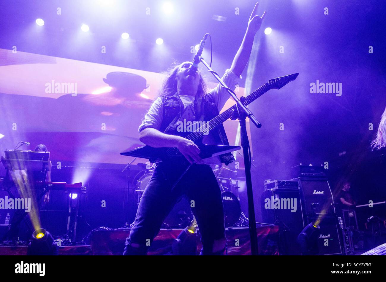 Paul Riedl of Blood Incantation performing at Floyd Live Music Venue ...