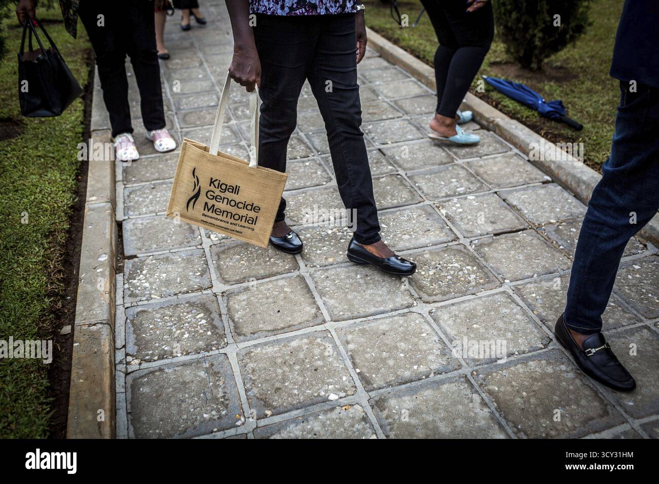RWA RWANDA RUANDA Kigali A visitor carries a bag with the logo of the ...