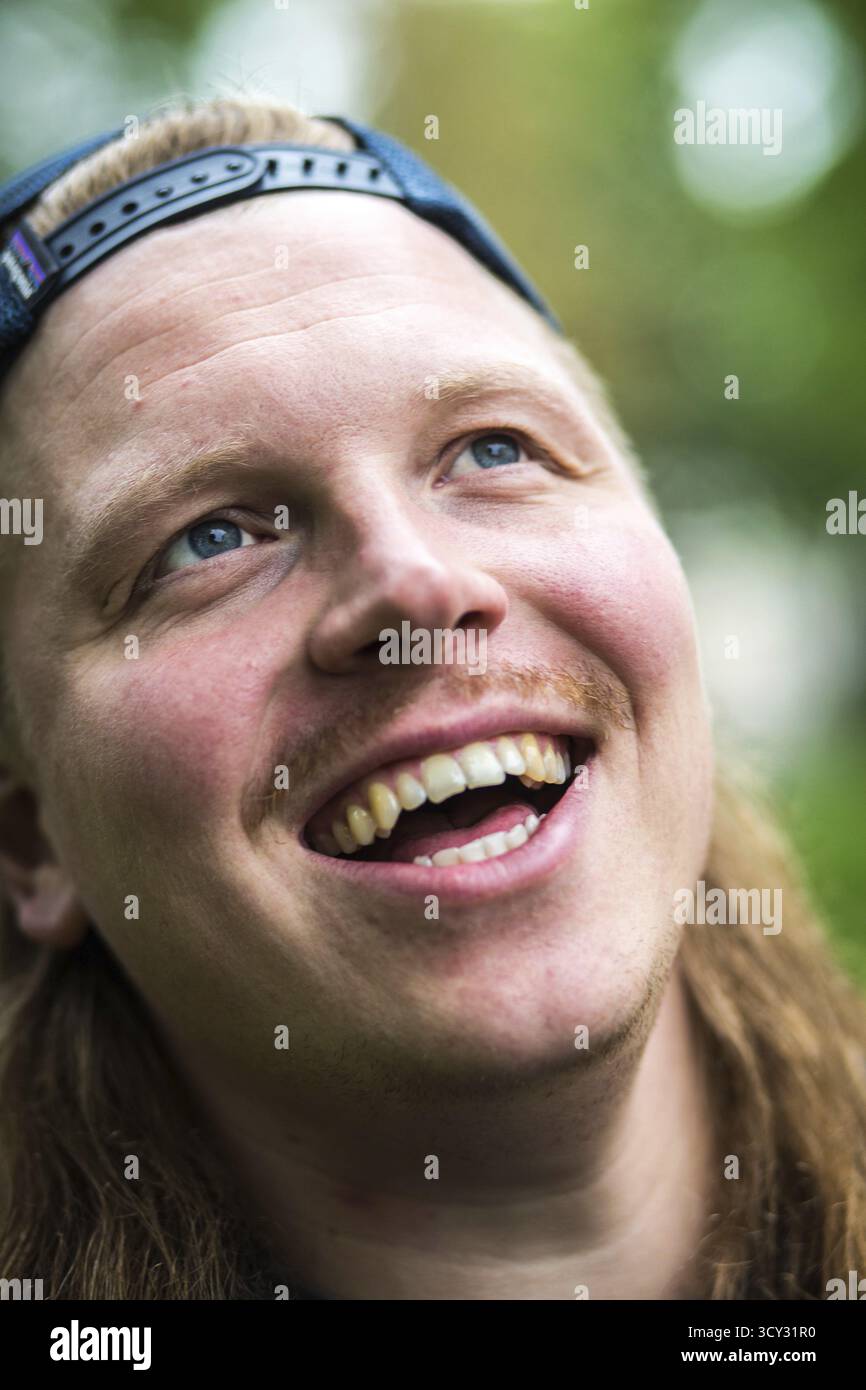 DEU Germany Germany Berlin East German rapper Finch Asozial in a park ...
