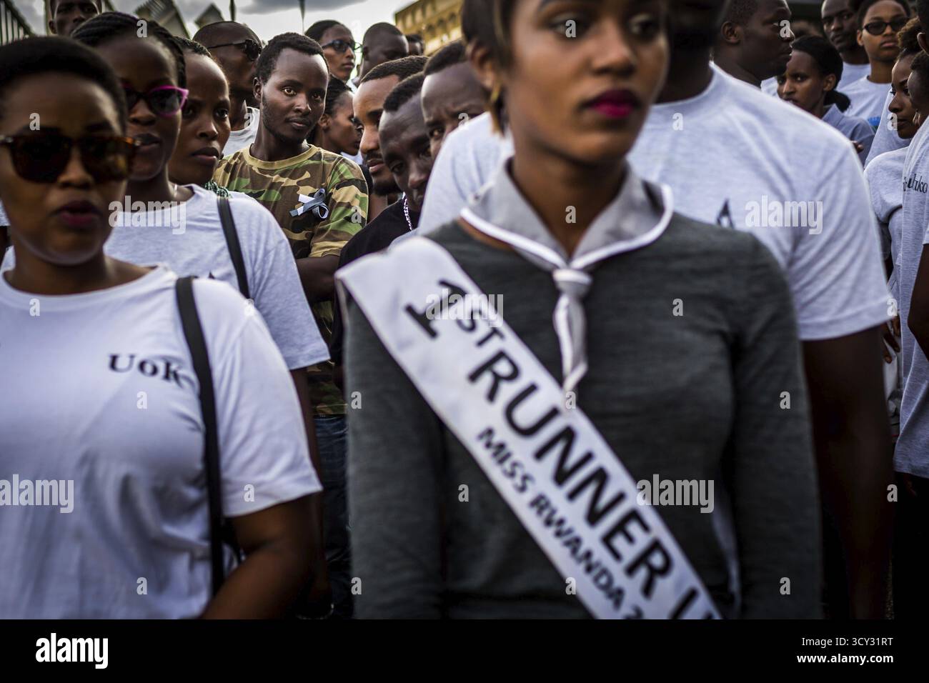 RWA RWANDA RUANDA Kigali A funeral march from parliament to the sports ...