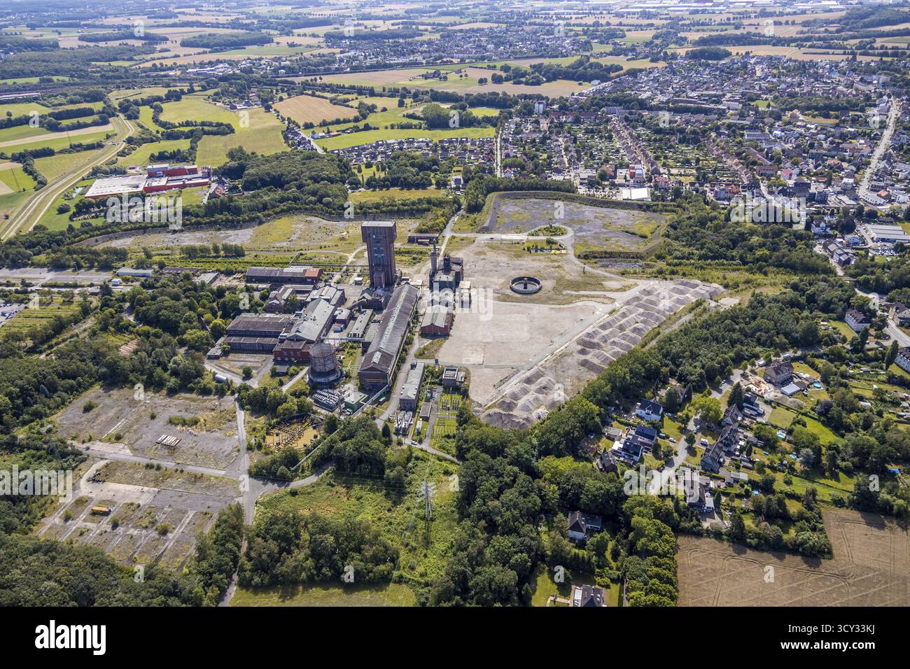 Aerial view, Former Ost colliery, Old Heinrich-Robert colliery ...