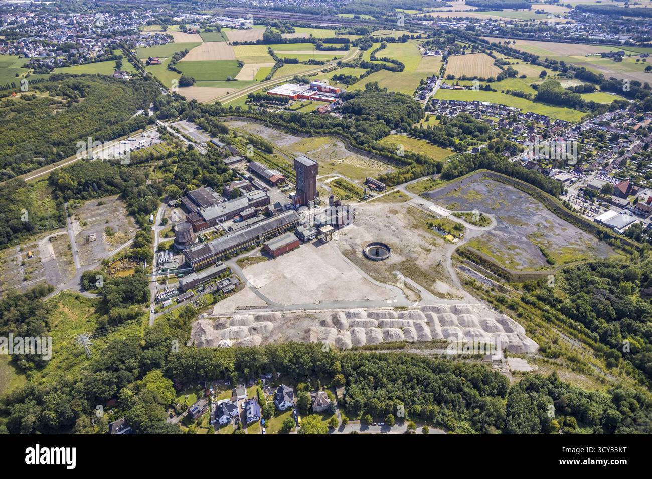 Aerial view, Former Ost colliery, Old Heinrich-Robert colliery ...