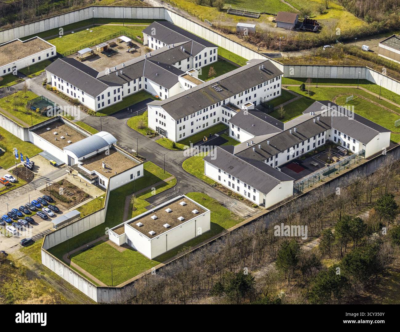 Aerial view, LWL correctional facility, forensic, closed institution ...