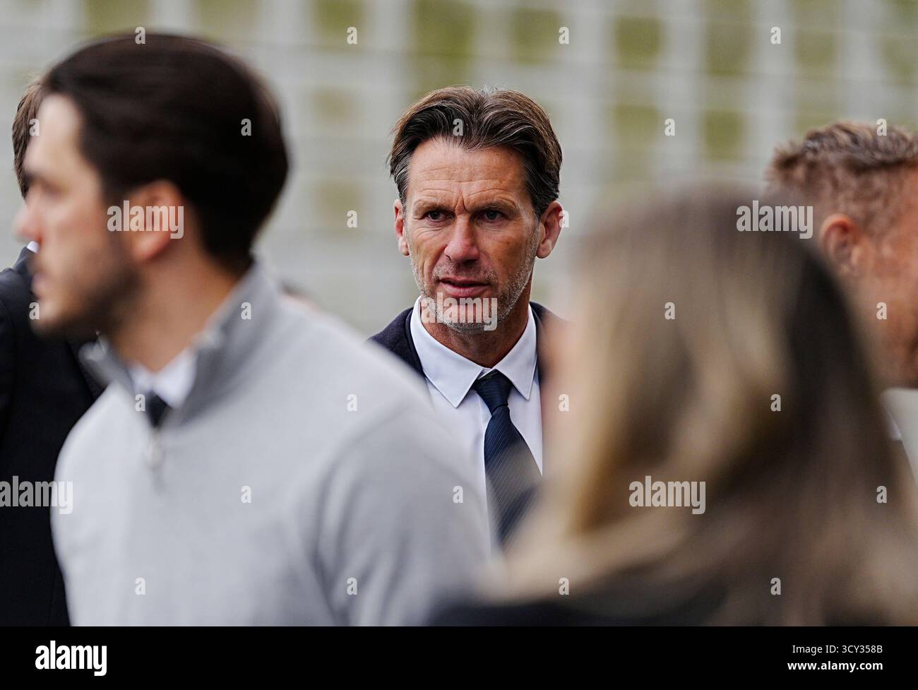 Liverpool Women manager Gareth Taylor arriving at the memorial service ...