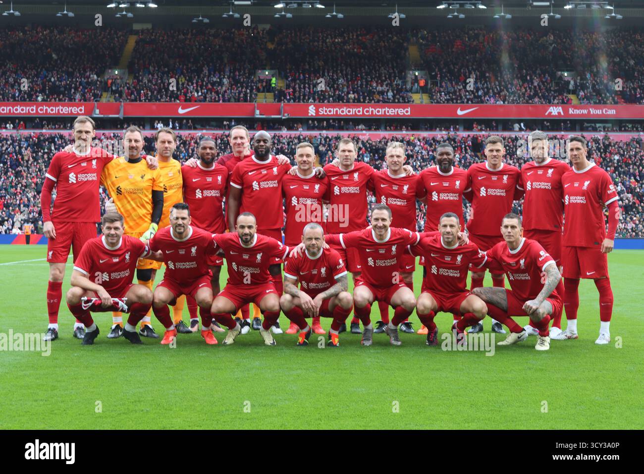 Liverpool FC Legends squad , Anfield Liverpool FC Stock Photo - Alamy