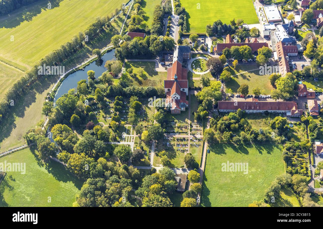 Aerial photo, Marienfeld Monastery, Marienfeld, Harsewinkel, East ...
