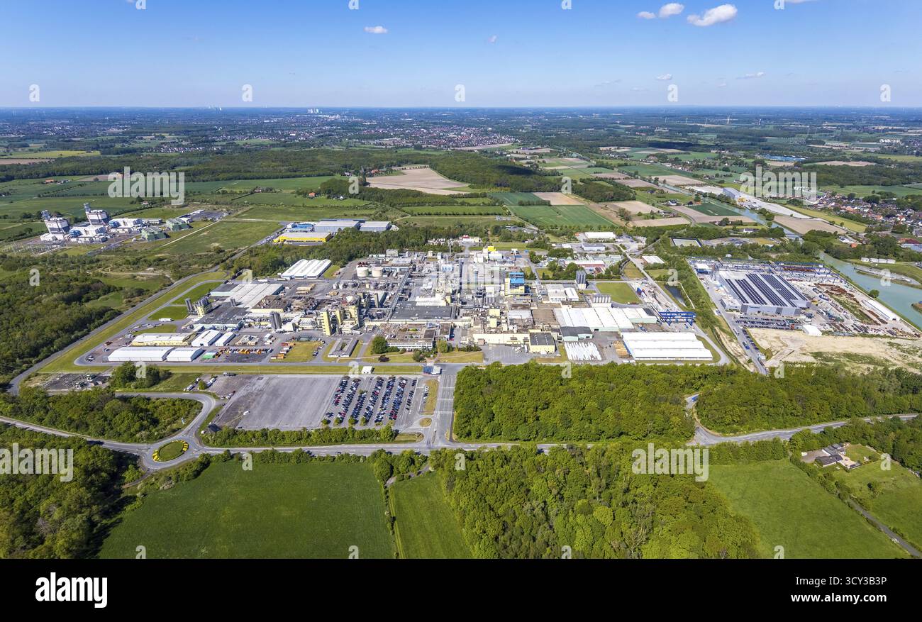 Aerial view, Uentrop DuPont plant, overview of the Dupont chemical ...