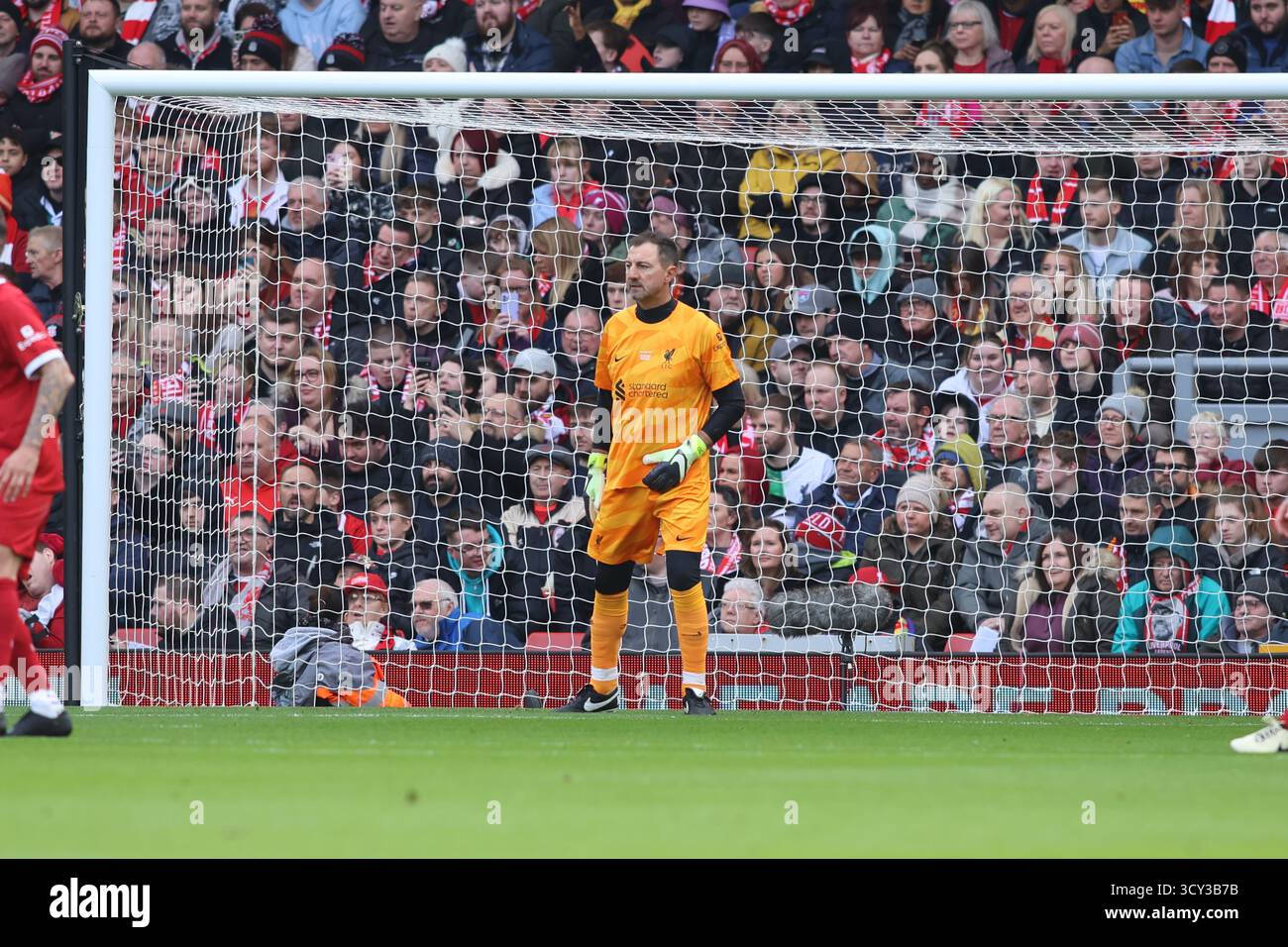 Goalkeeper Jerzy Dudek of Liverpool FC Legends during the match ...