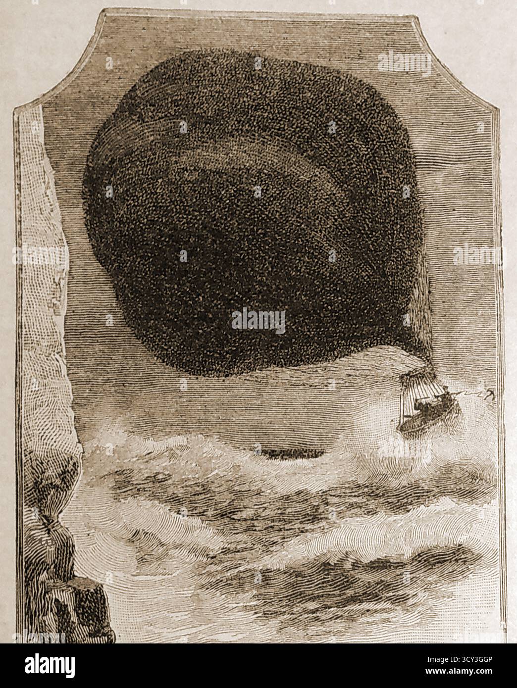 historic aeronautics, balloons and flying machines - An early passenger ...