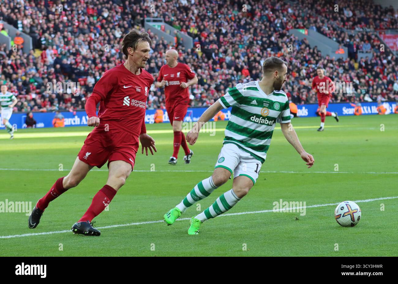 Joe Ledley and Sammy Hyppia during the match Liverpool Legends vs ...