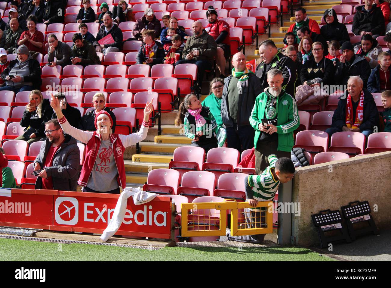 Liverpool FC and Celtic FC fans at Anfield during the match Liverpool ...