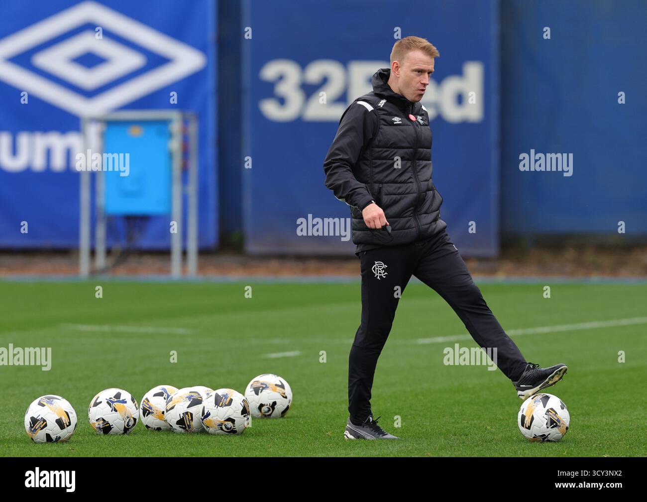 Rangers interim manager Steven Smith during a training session at the ...