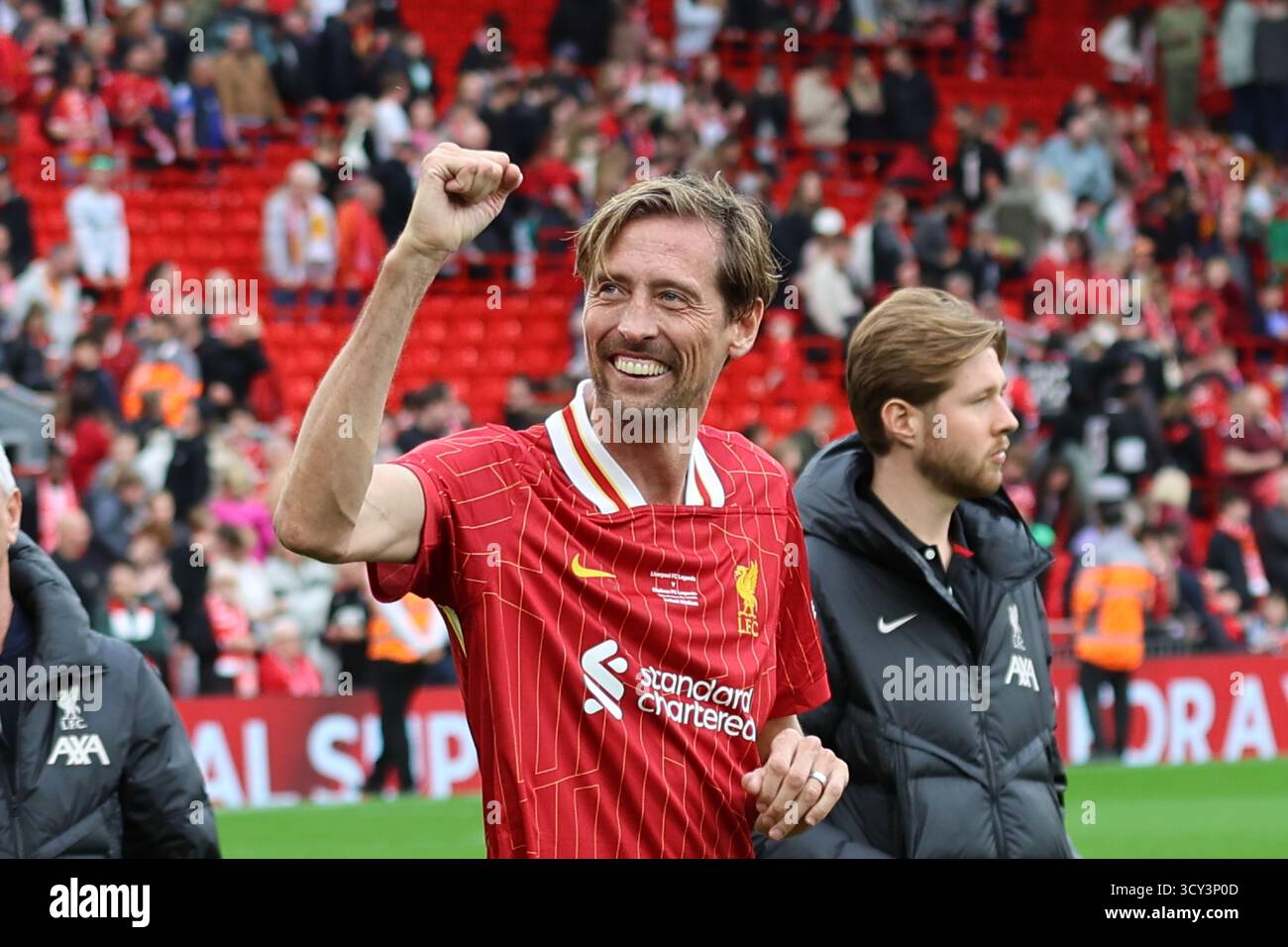 Peter Crouch after the match Liverpool FC Legends vs Chelsea Legends at ...