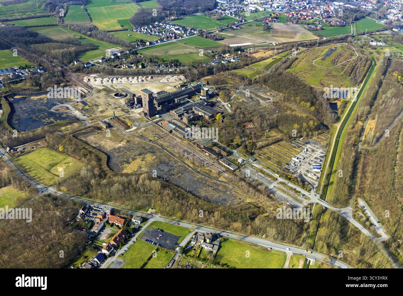 Aerial view, Former Ost colliery, Old Heinrich-Robert colliery, Hammer ...