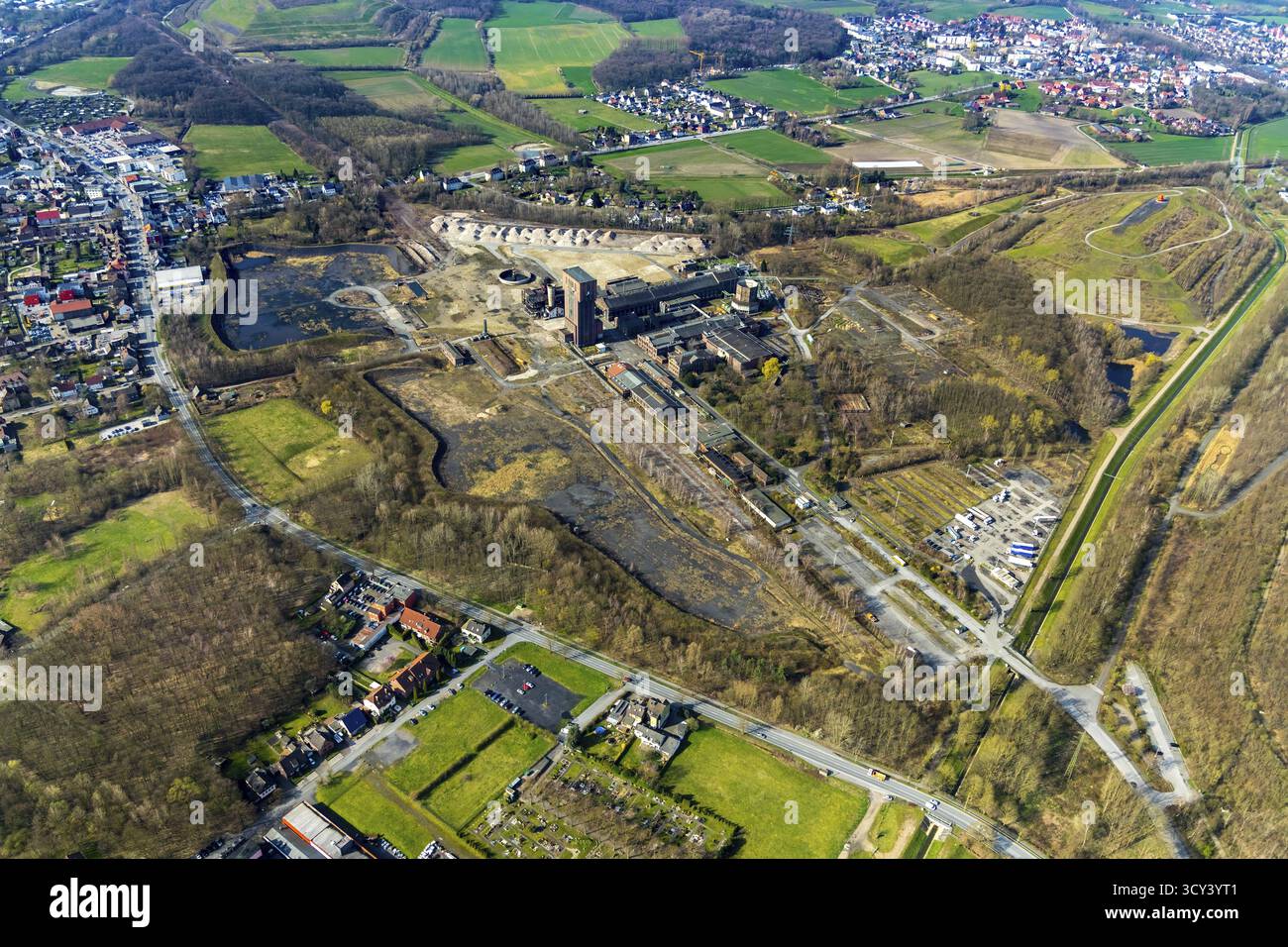 Aerial view, Former Ost colliery, Old Heinrich-Robert colliery, Hammer ...