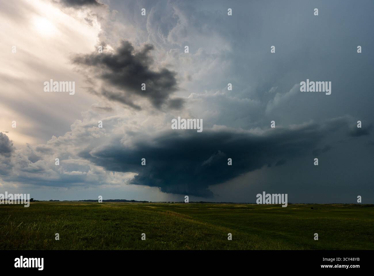 Spinning storm clouds and heavy rain signal severe weather approaching ...