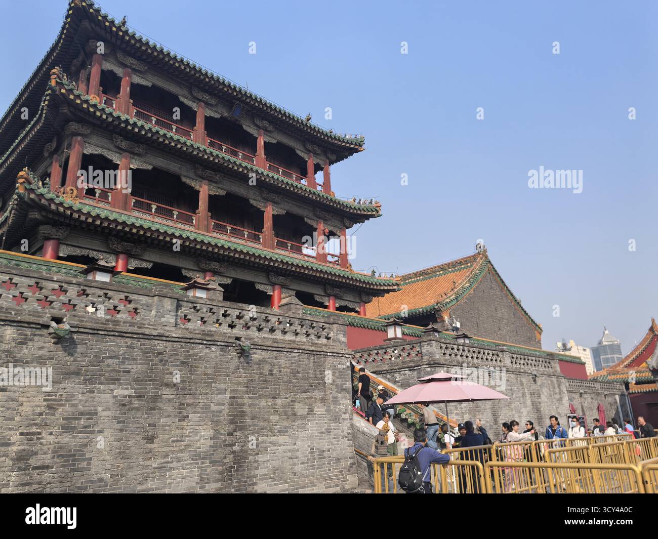 Tourists visit the Mukden Palace in Shenyang City, northeast China's ...
