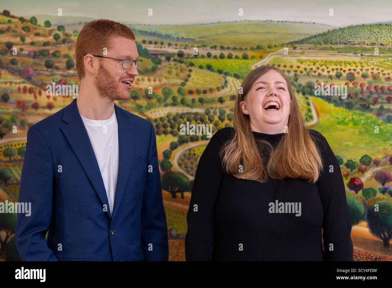 Scottish Green party co-leaders Ross Greer and Gillian Mackay during a ...
