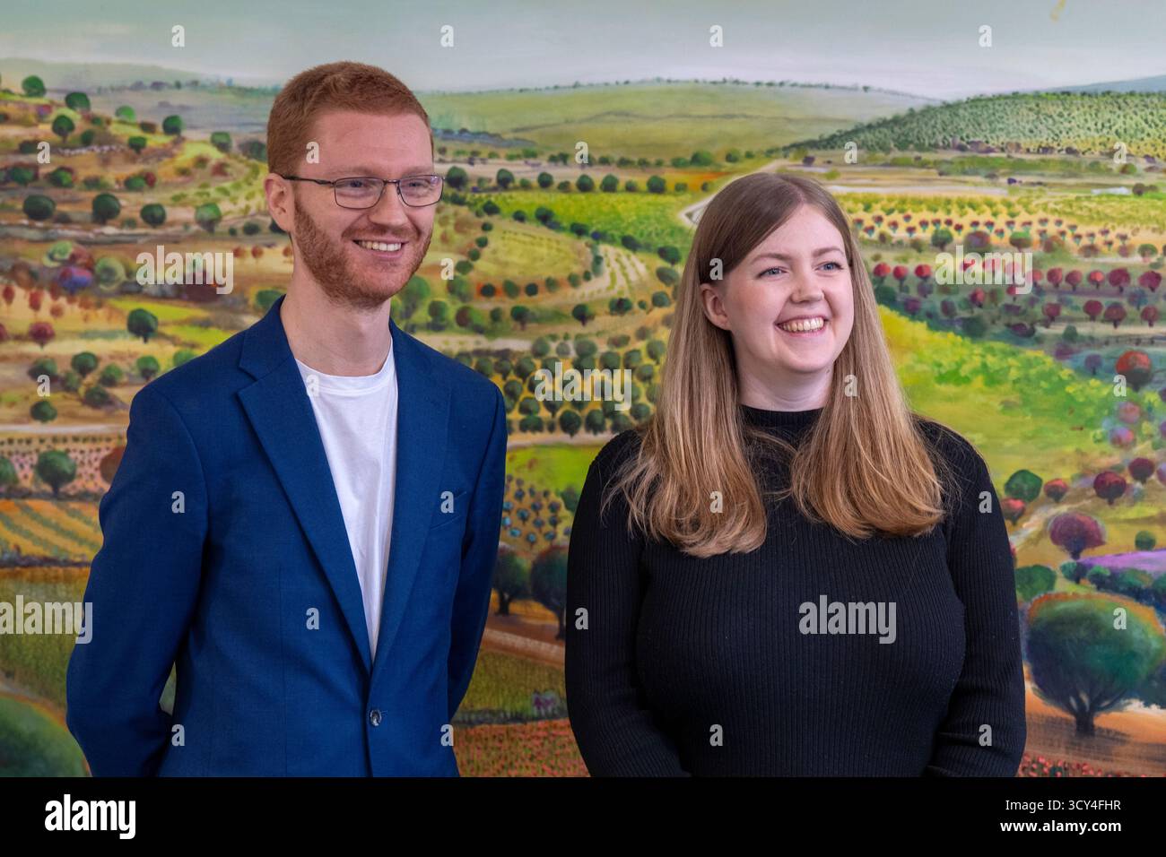 Scottish Green party co-leaders Ross Greer and Gillian Mackay during a ...