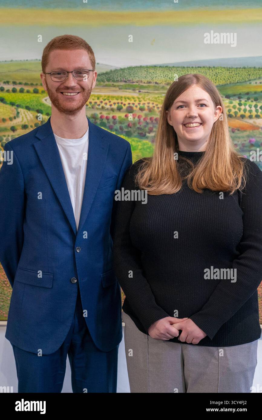 Scottish Green party co-leaders Ross Greer and Gillian Mackay during a ...
