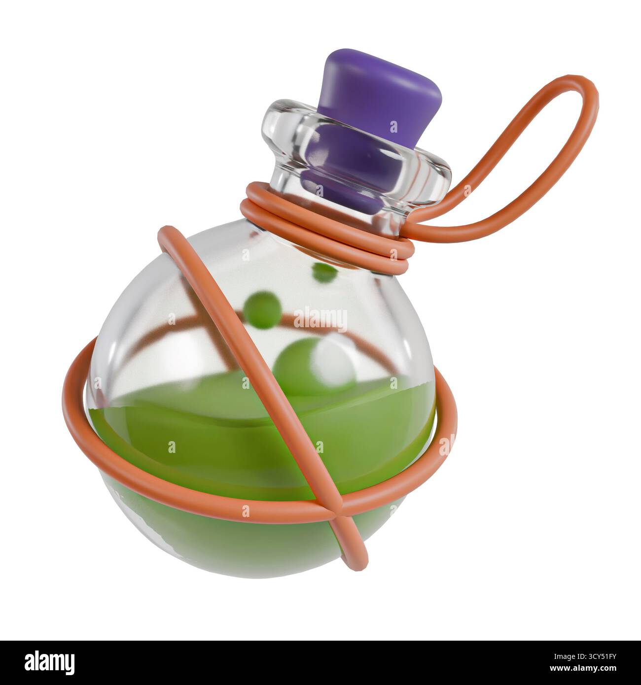 Halloween icon Bottle of poison 3D rendering illustration isolated on ...