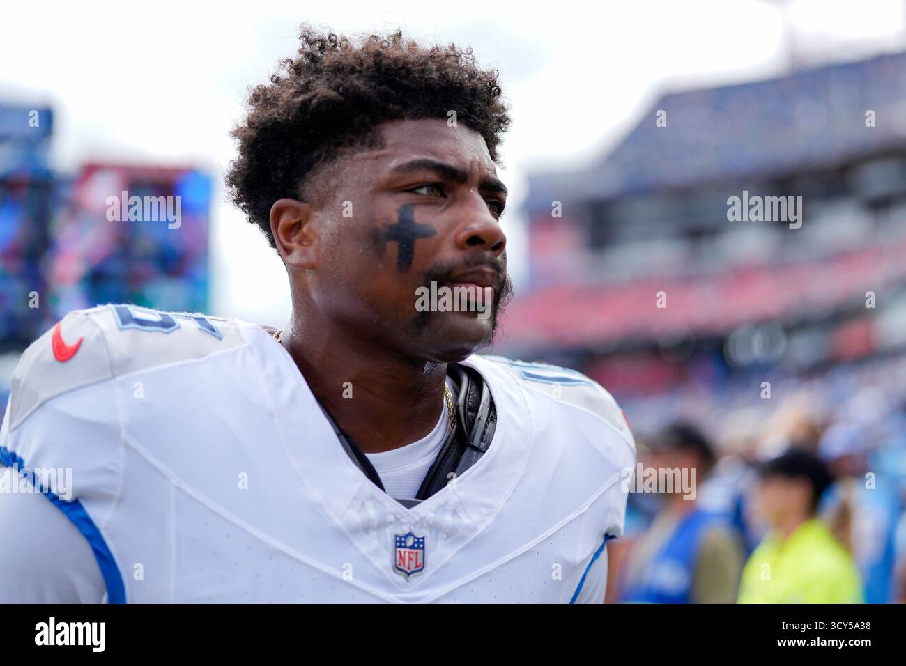 FILE - Tennessee Titans wide receiver Treylon Burks before an NFL ...
