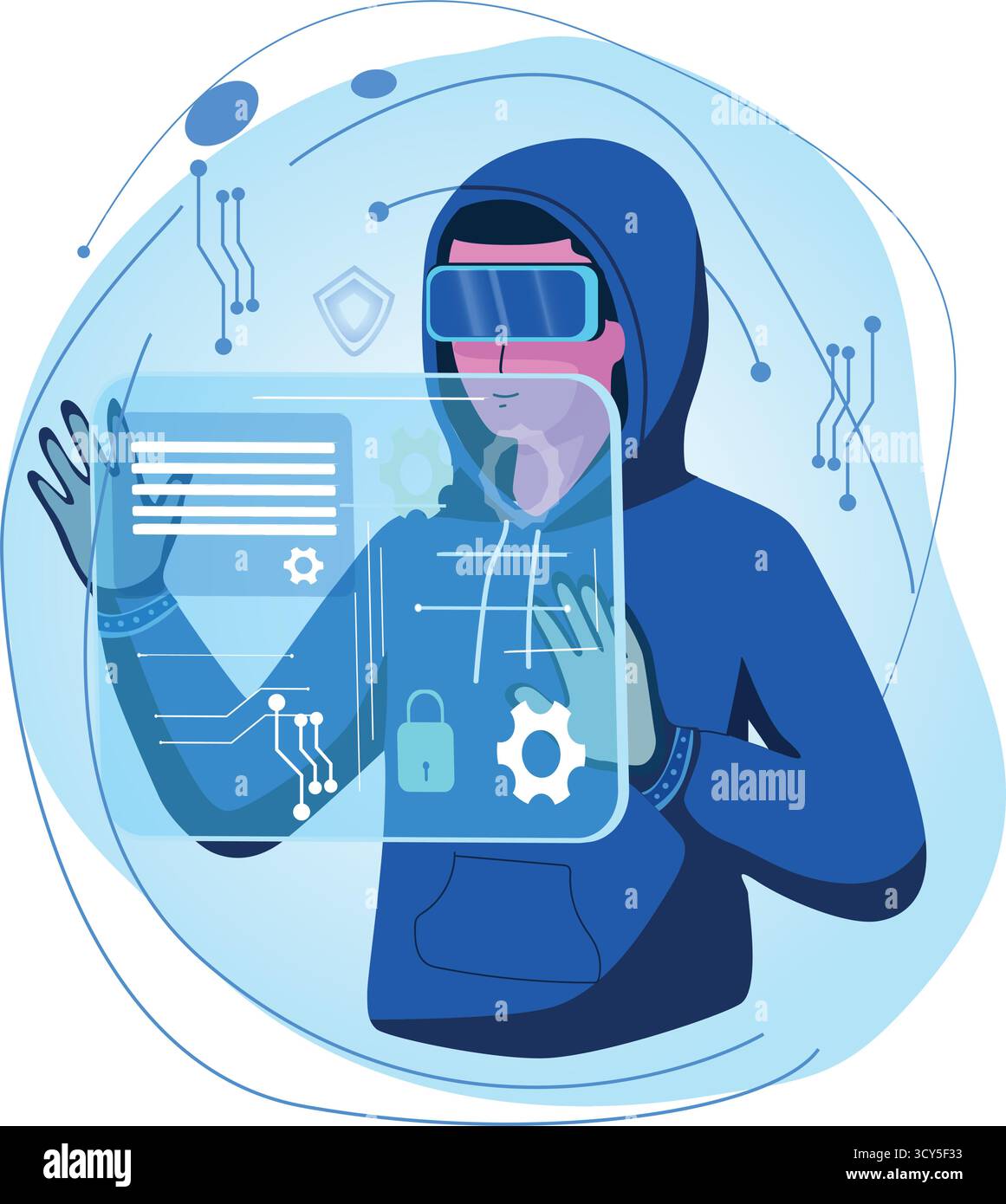 Futuristic internet hacker cybercrime Stock Vector Images - Alamy