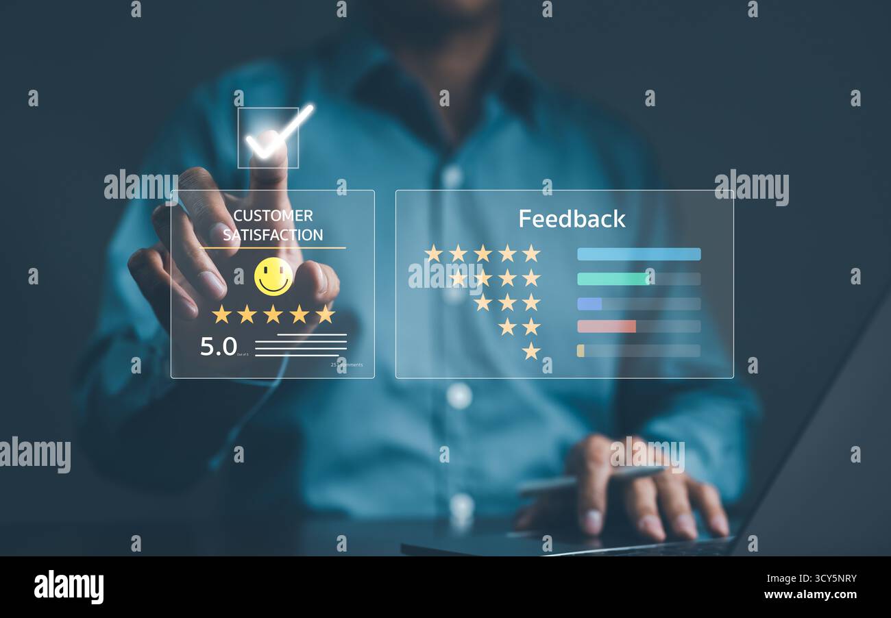 Customer Satisfaction Rating and Feedback Concept. Professional ...