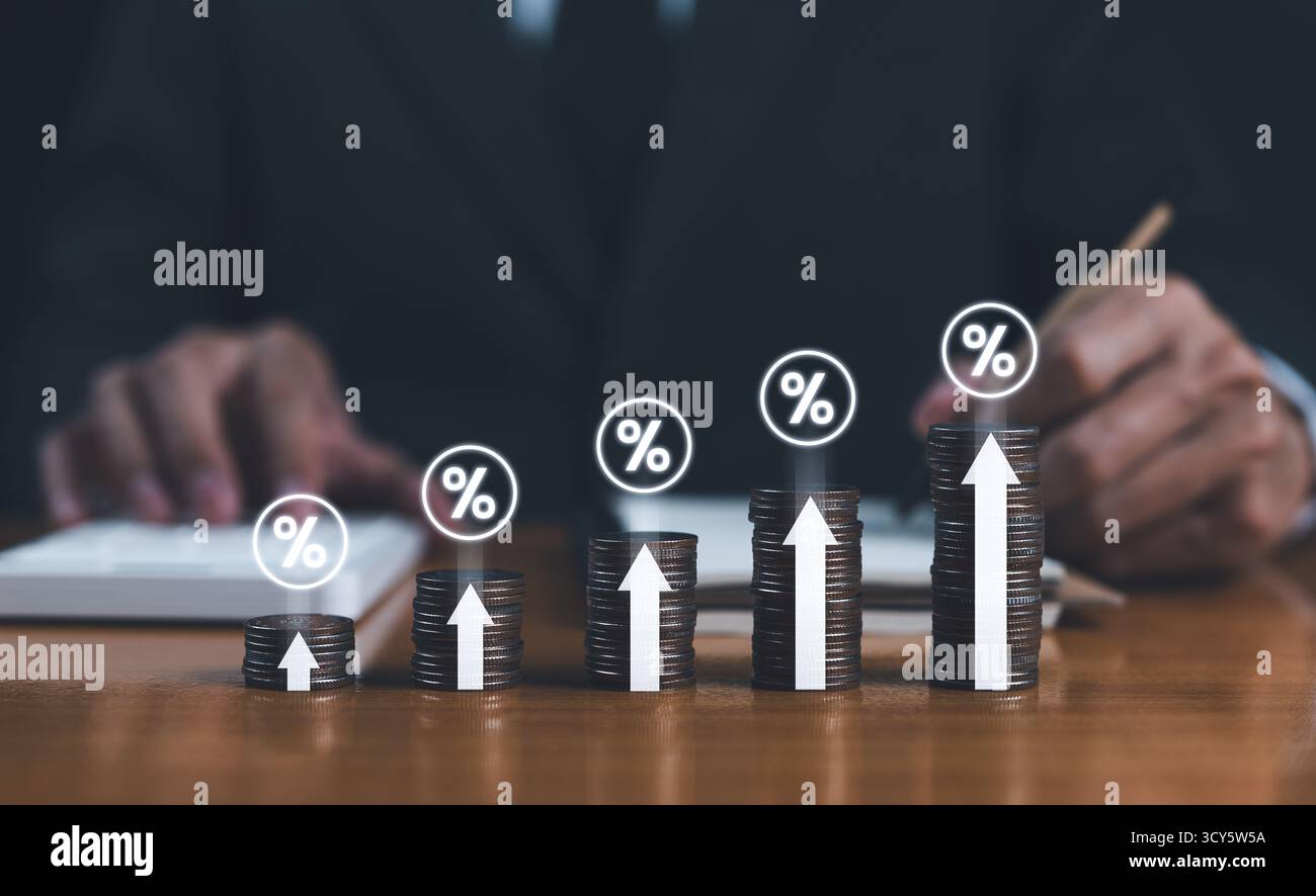 Financial analysis percentage signs hi-res stock photography and images ...