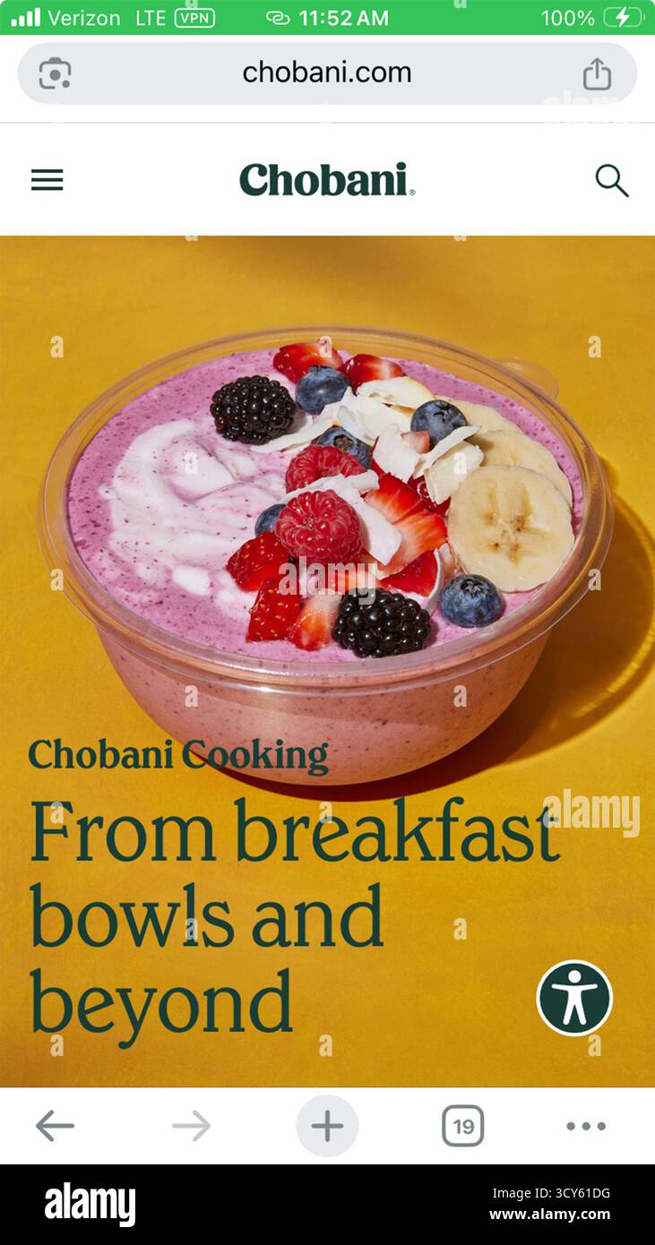 October 17, 2025, New York City, New York, USA: Greek yogurt maker ...